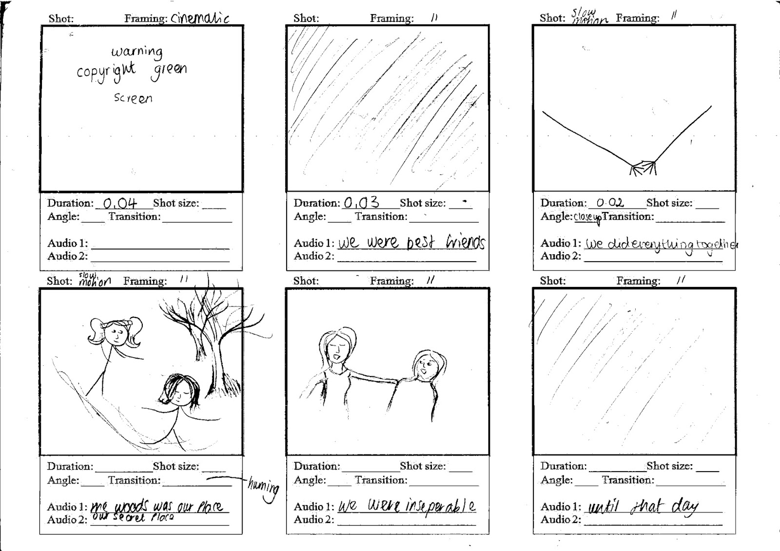 Damla's A2 Media Blog: Eve Horror Film Trailer Storyboard