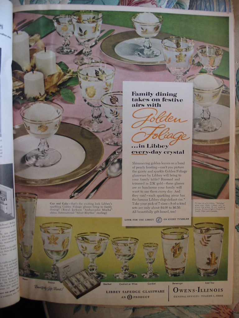 gold country girls: Libbey Glassware