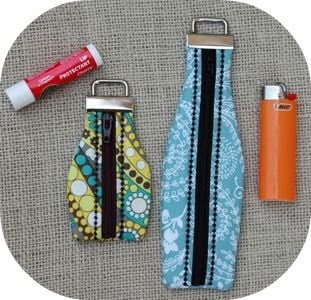Embroidery Garden: Zippered Key Fobs Machine Embroidery Designs