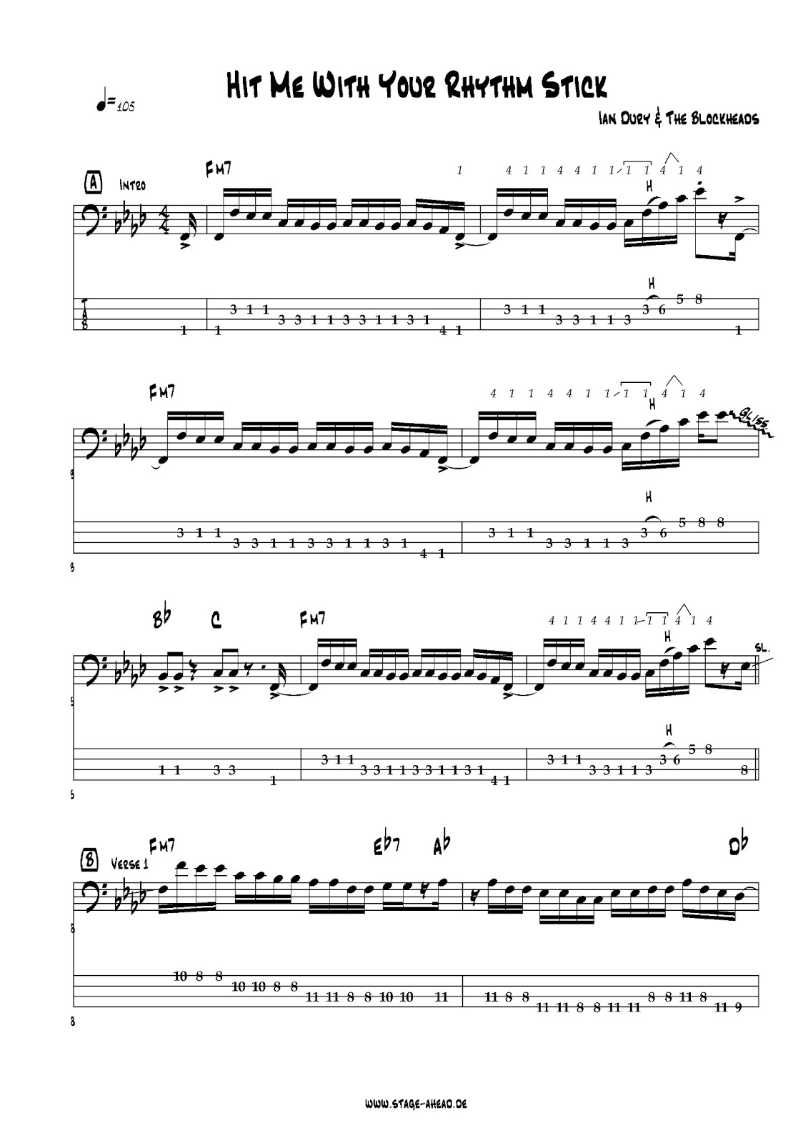 Basscination Special Request Hit Me With Your Rhythm Stick Ian Dury And The Blockheads