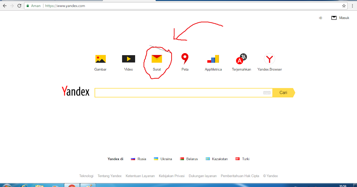 YANDEX - cara membuat Email Yandex