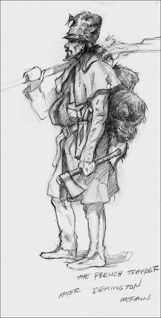 Garret's Drawing A Day Blog: Two Trappers