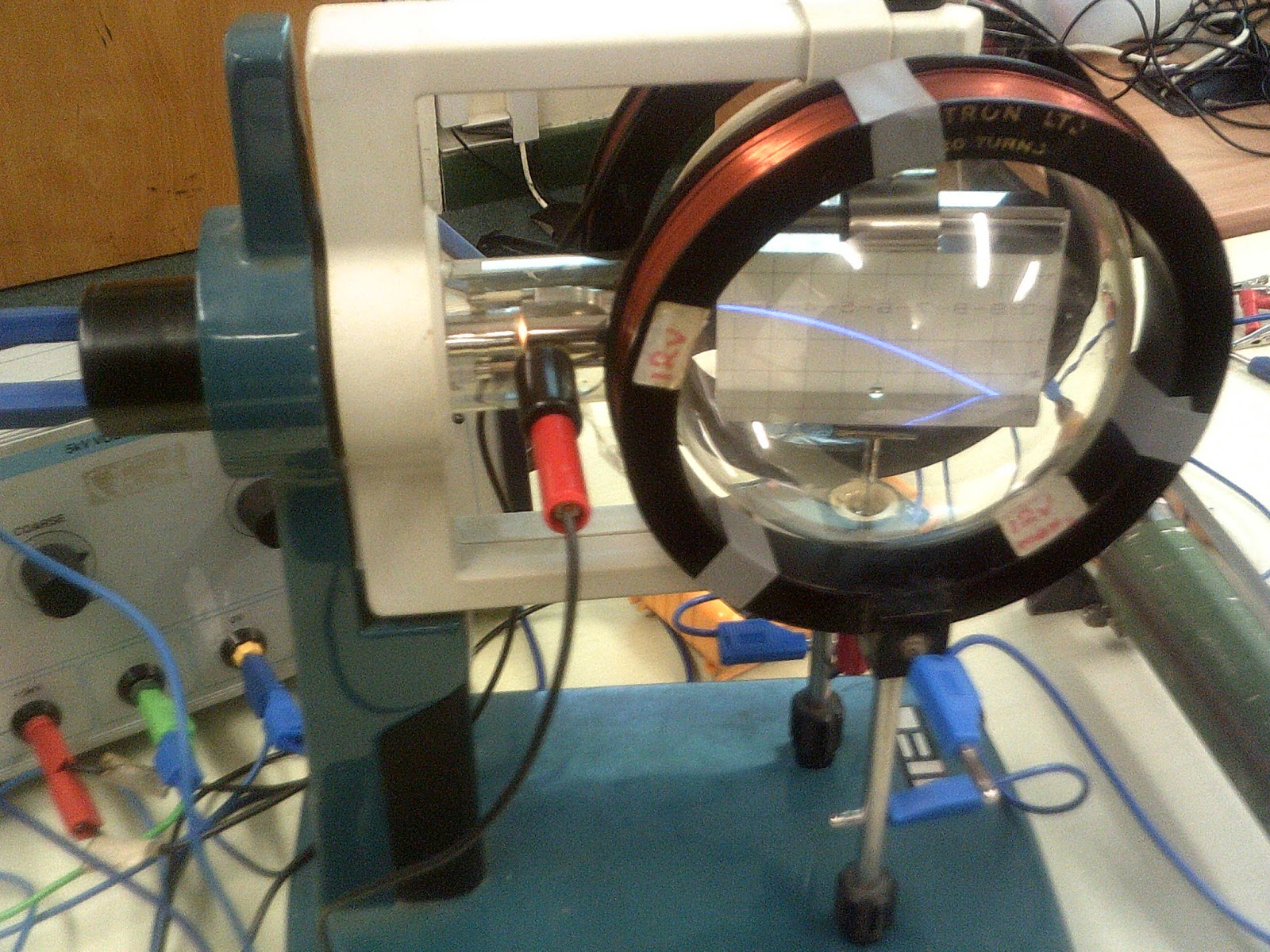 wigton physics: Electron deflection tube and parabolic path