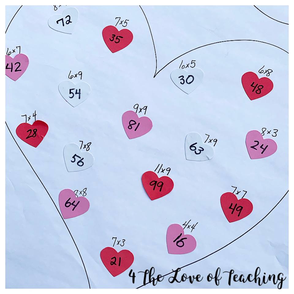 Valentine's Multiplication Review - For the Love of Teaching