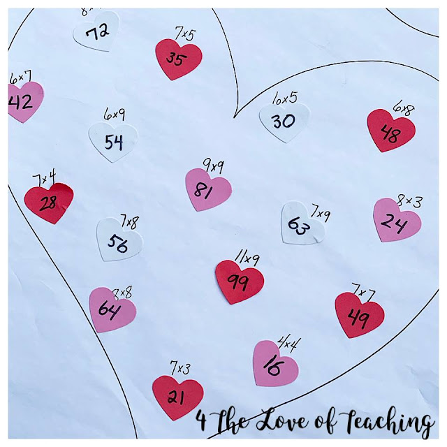 Valentine's Multiplication Review - For the Love of Teaching