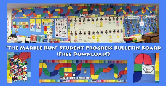 "The Marble Run" Student Progress Bulletin Board- (Free Download!)