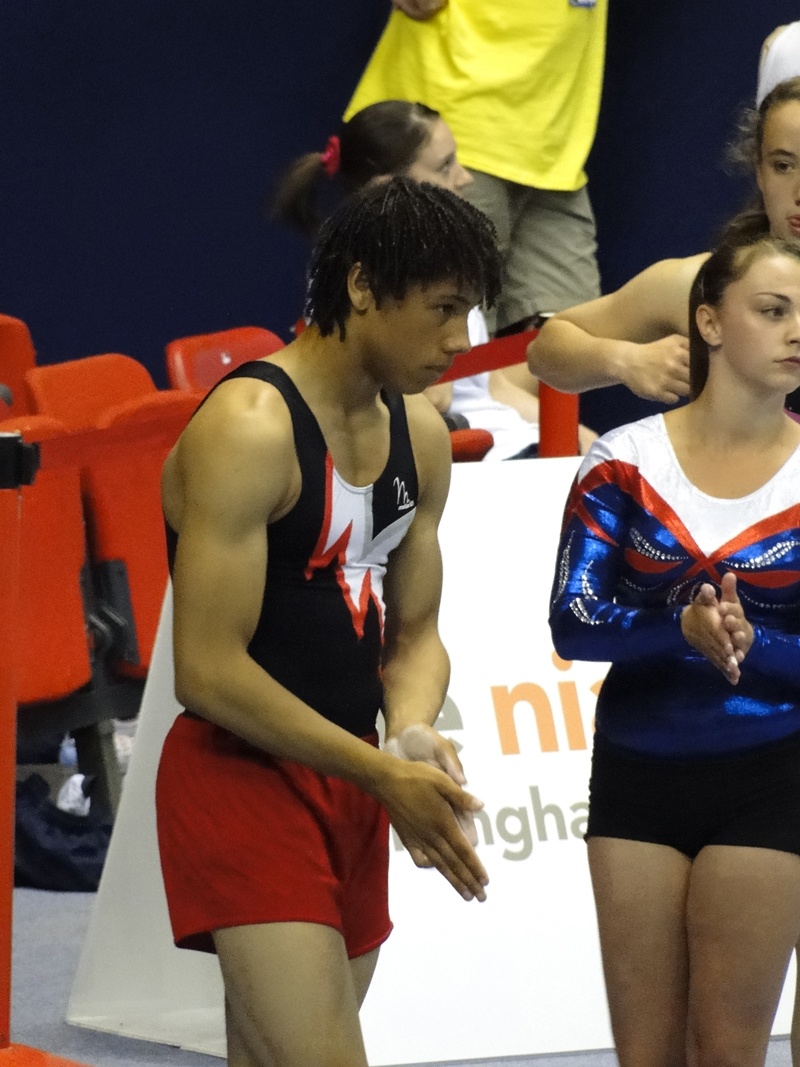 Boys in short shorts: Jordan-fit gymnast