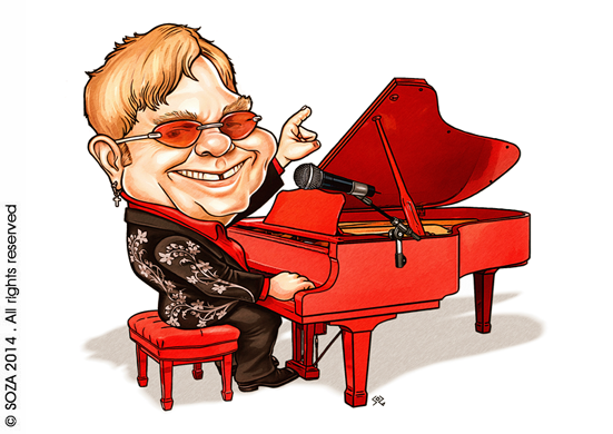 SOZA CARICATURAS: ELTON JOHN