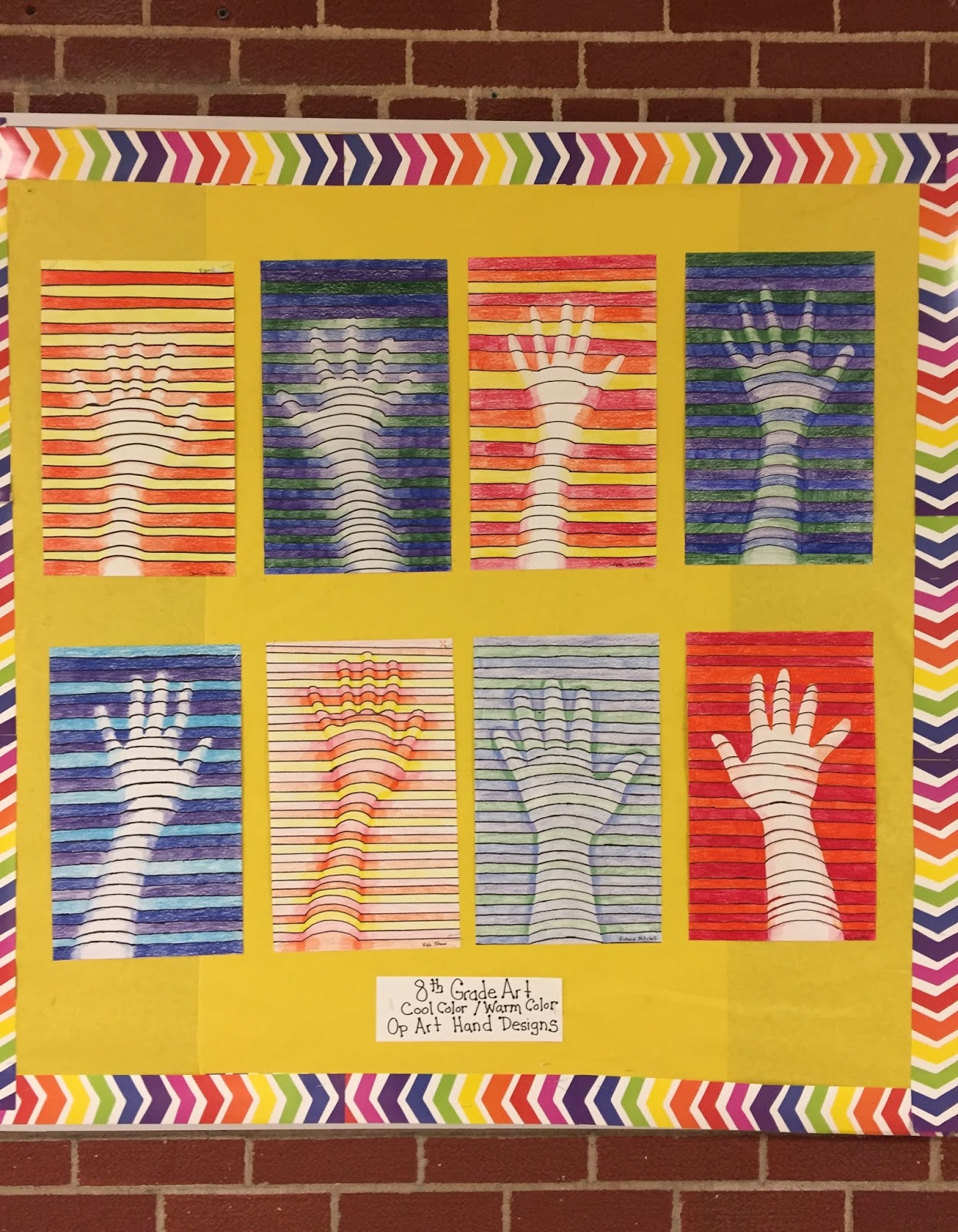 I Heart Art: 8th Grade Op Art Hand Design