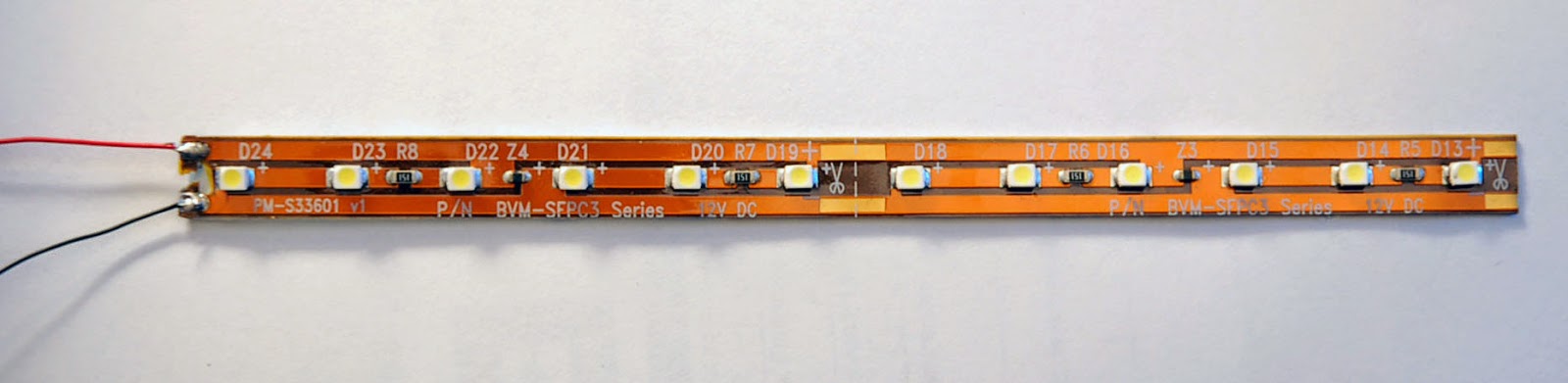 Electronique pour modélisme ferroviaire: Ruban Leds en éclairages voitures