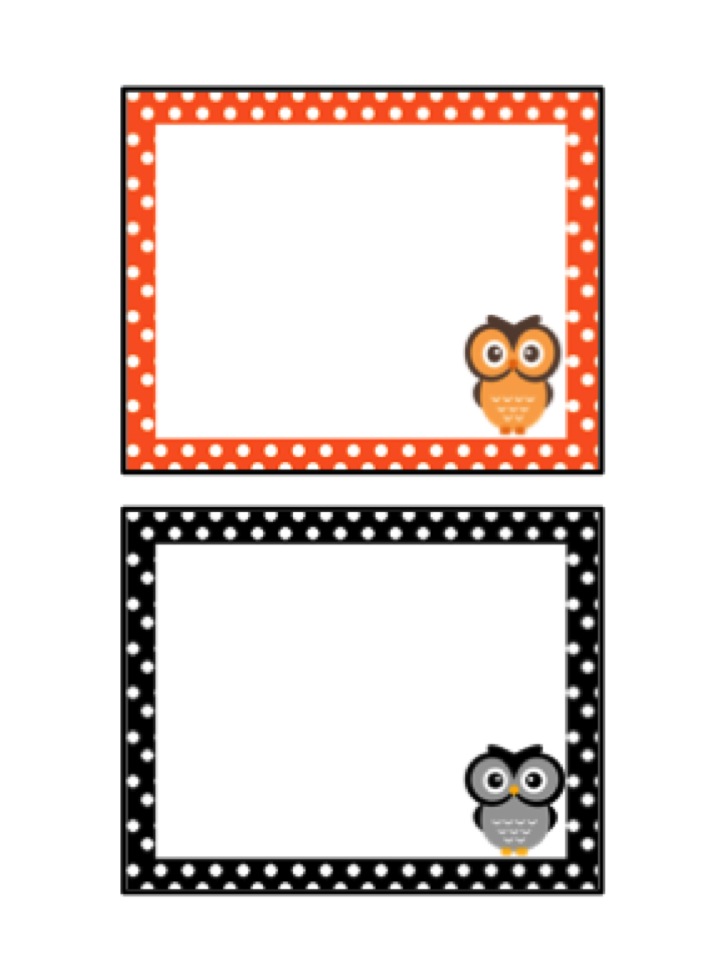 Stellar in Sixth: Owl Labels/Cards FREEBIE