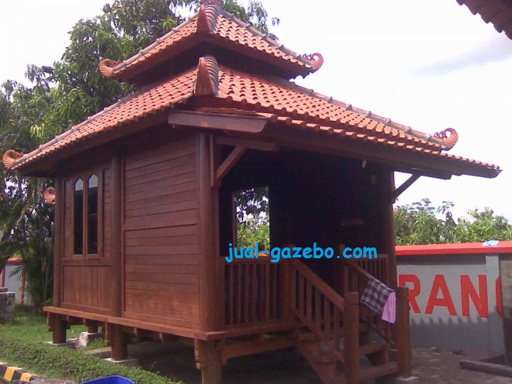 Sketsa Gambar Mushola Bambu