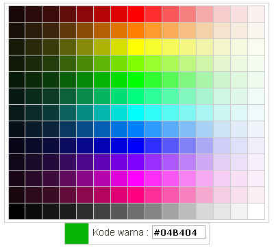 Kode Warna HTML | NUSUNTARA