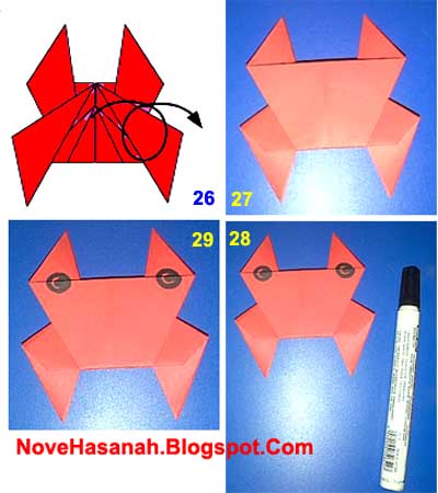 Cara Menciptakan Origami Hewan : Kepiting
