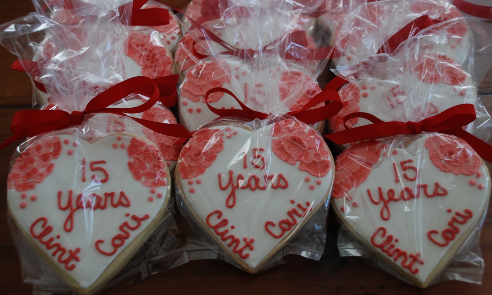 jackandy cookies: 15th Wedding Anniversary Cookies