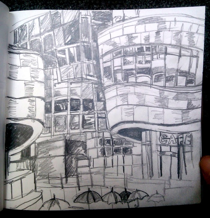 Urban Sketchers SEOUL 어반스케쳐스서울: Sketches at MECENATPOLISMALL by Lucy Baik