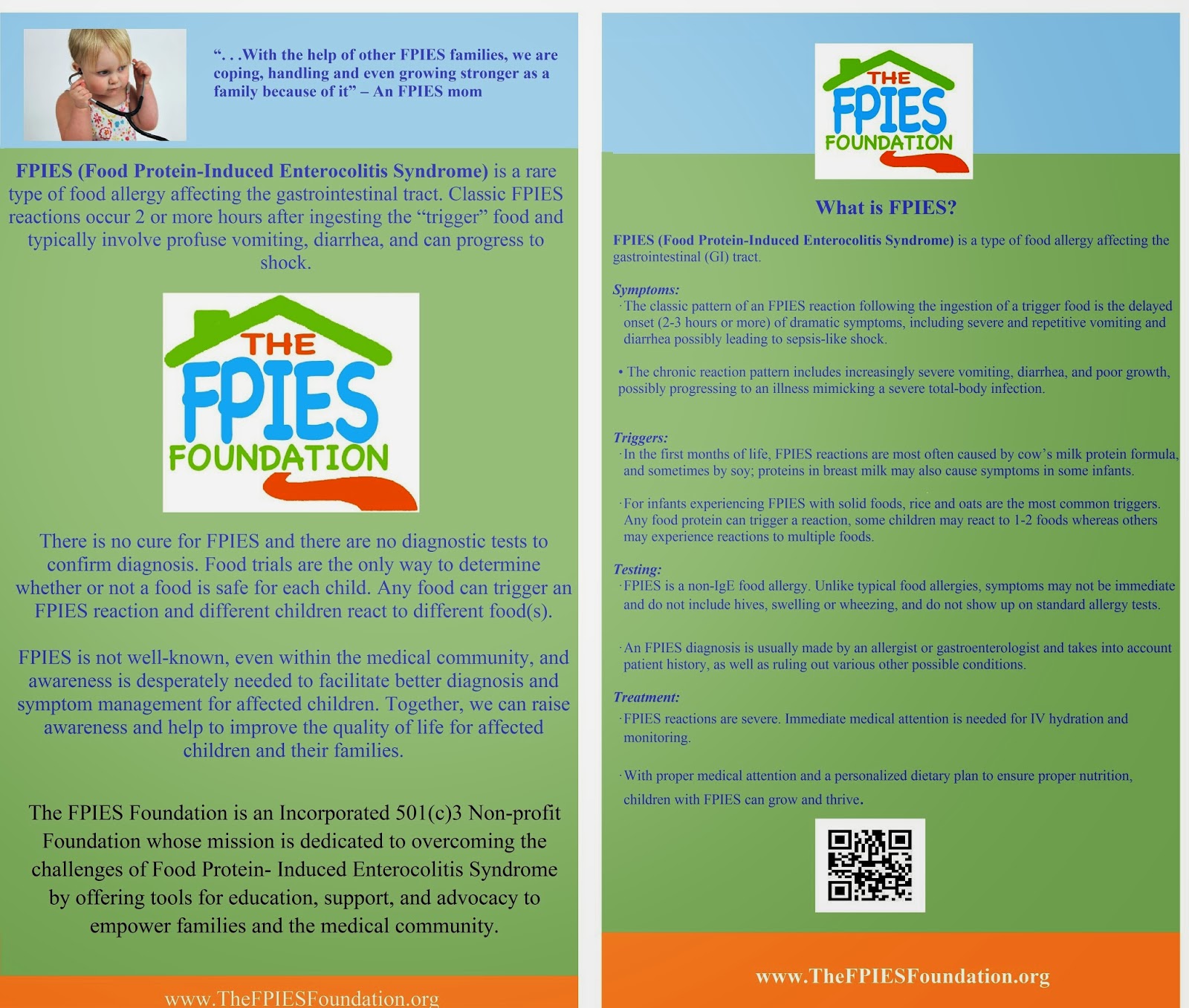 FPIES Home, the blog of The FPIES Foundation: FPIES Awareness cards!