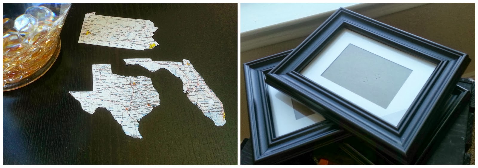 Framed State Maps - DIY - Taylor Allan Photography