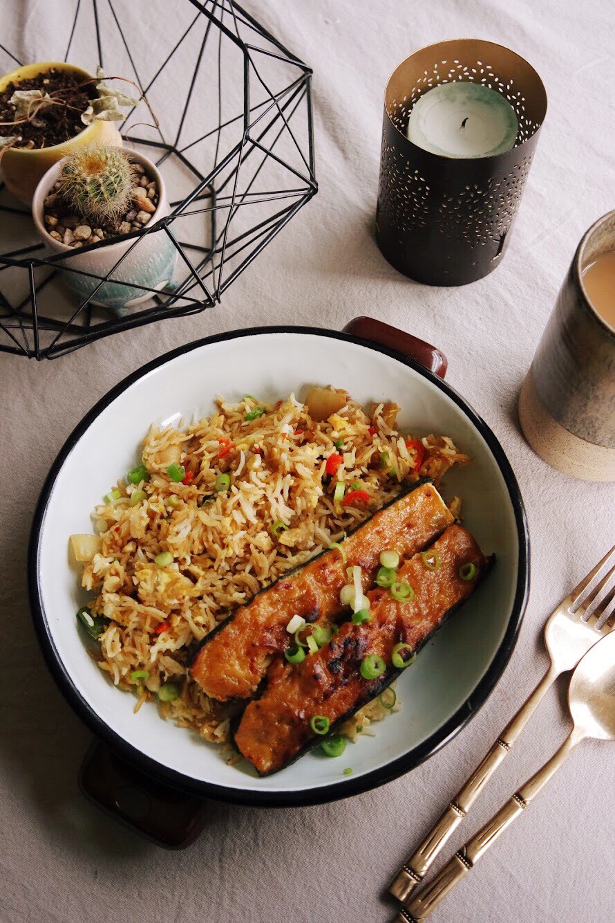 Polly Vadasz: Easy Miso Courgette and Fried Rice