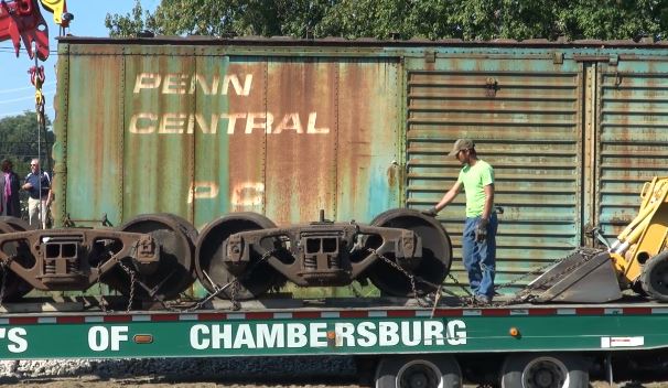 Just A Car Guy: this 1956 Penn Central box car that been abandoned and ...
