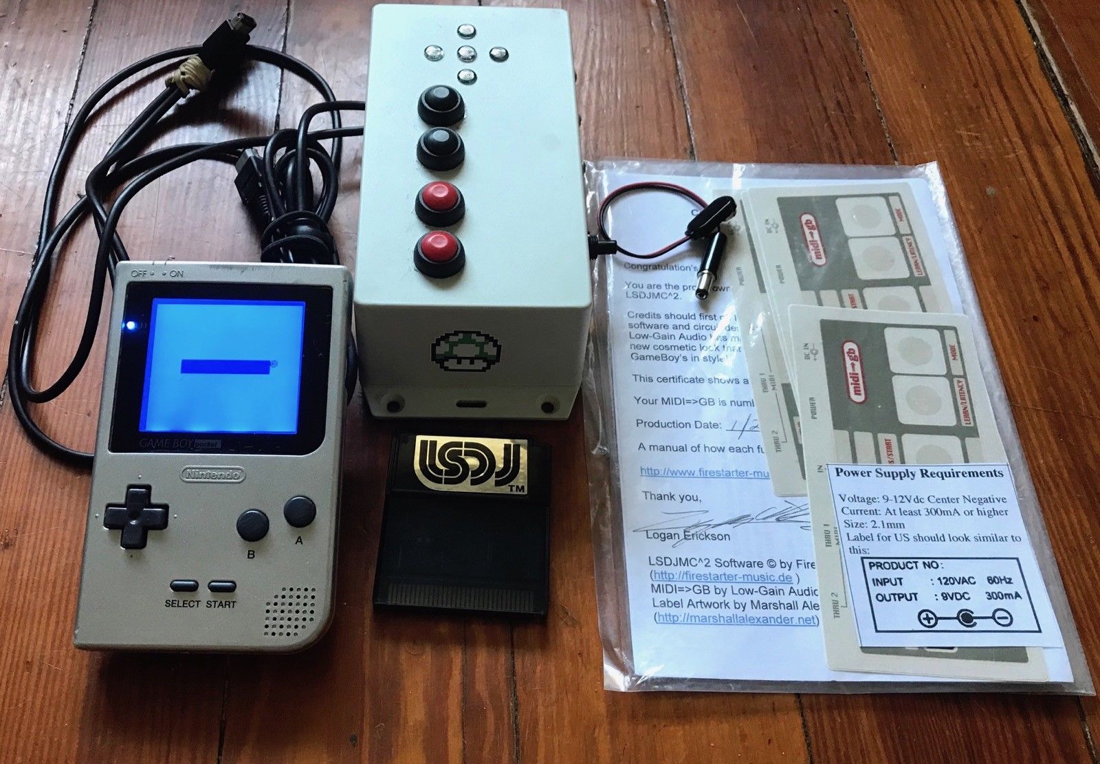 MATRIXSYNTH: LSDJ MC2 MIDI GB CONVERTER CUSTOM GAMEBOY BUNDLE SYNTH ...