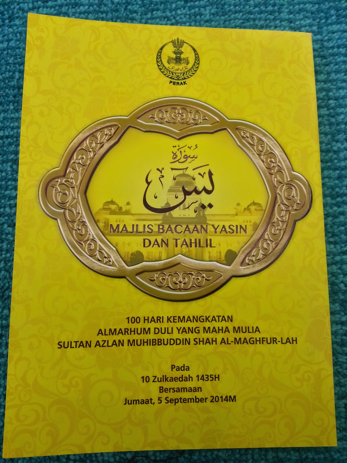 Diari Si Ketam Batu: 100 Hari Kemangkatan Almarhum Duli Yang Maha Mulia ...