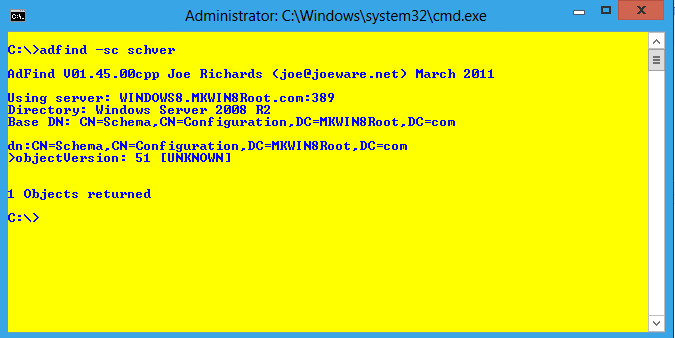 Windows Server 8 - Schema Version Quick Hitter ~ My blog about Active ...