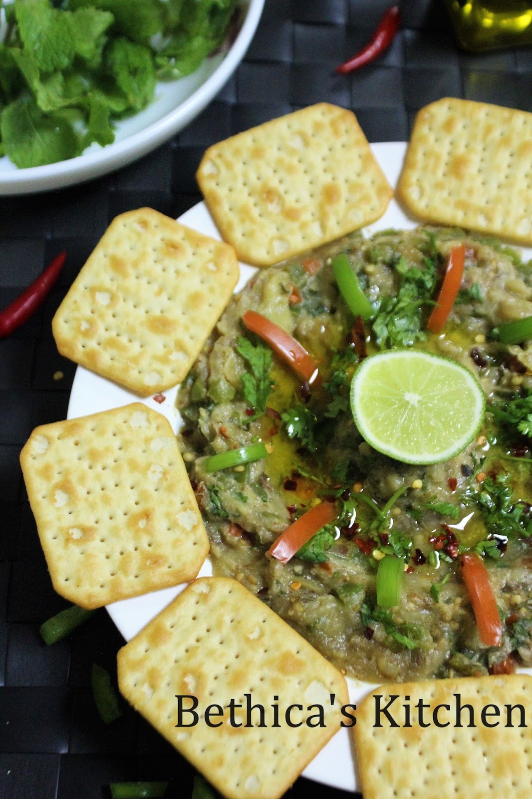 Bethica's Kitchen Flavours: Mutabbal (Eggplant Dip - Middle Eastern Style)