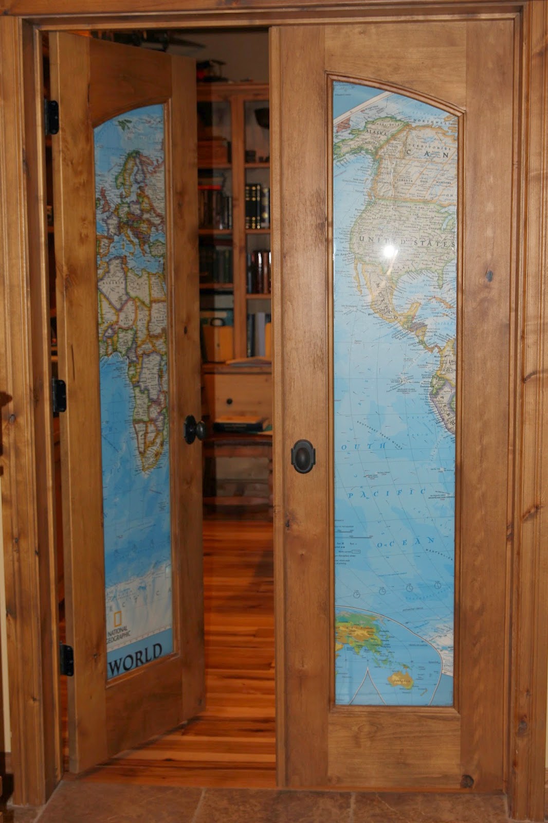 Time of Our Lives: Map-Lined Den Doors