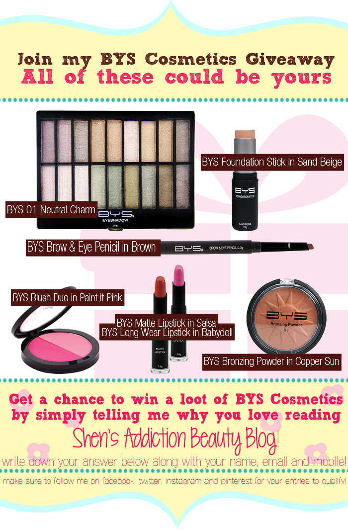 Giveaway: BYS Cosmetics Loot | Winner Announced - Shen's Addiction