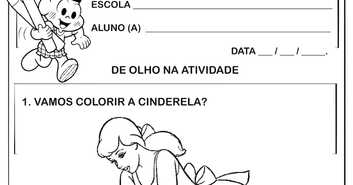 Atividade Contos de Fada Educação Infantil Cinderela | Ideia Criativa ...