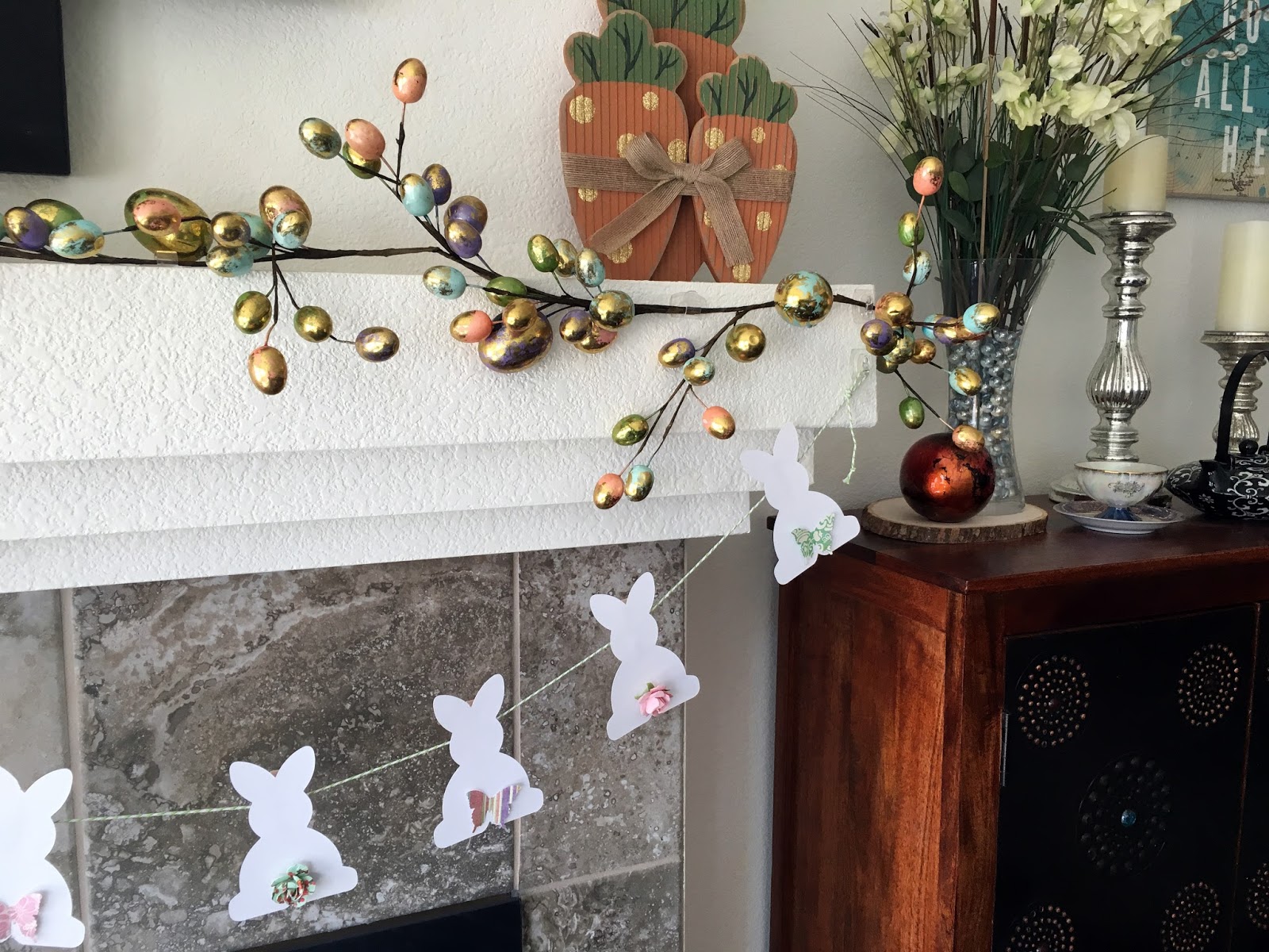 Simple DIY Easter Bunny Banner - This Bittersweet Life