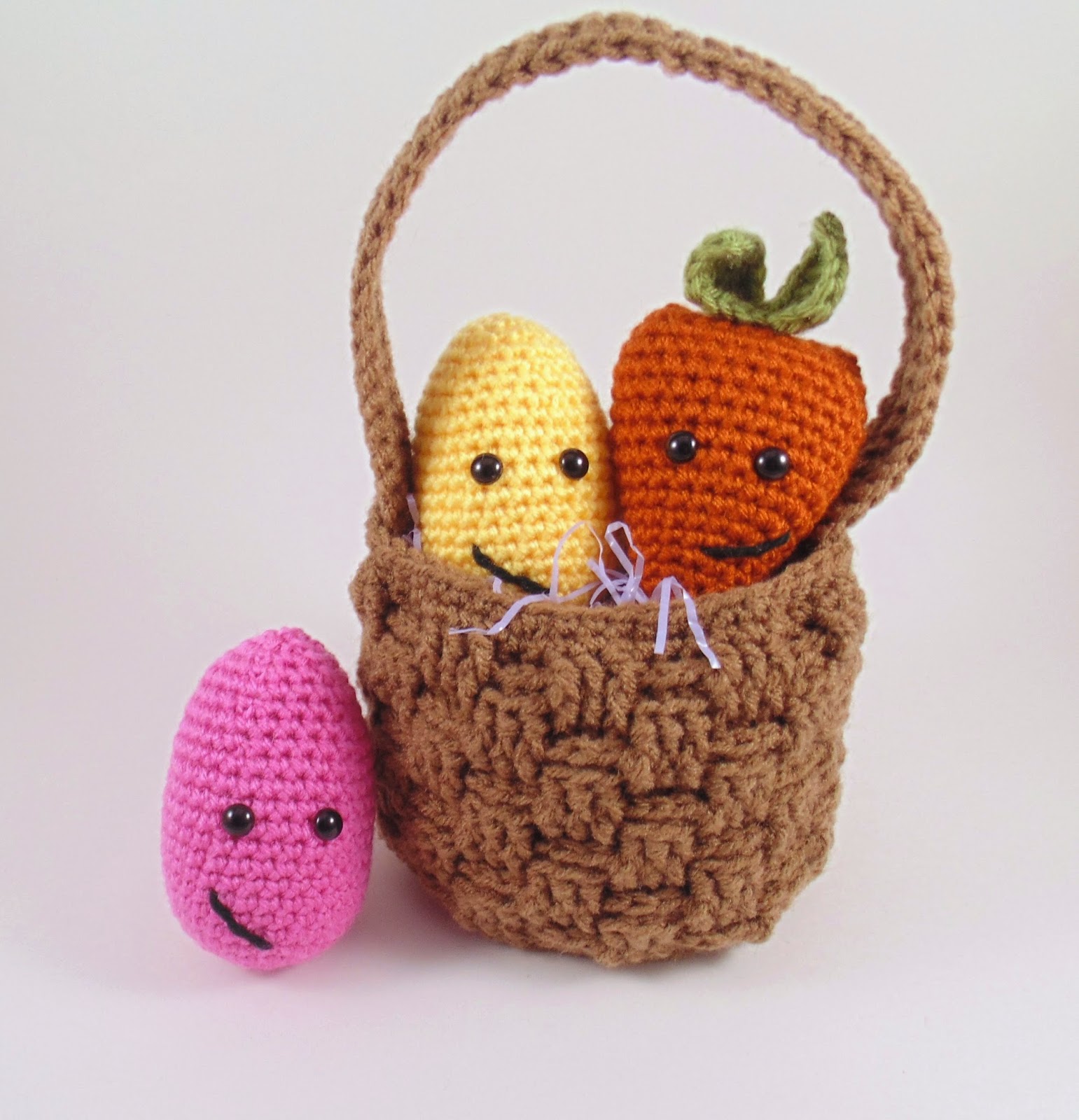 Crocheting With Children: Basket Weave Easter Basket & Basket Buddies