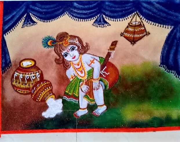 Lord Krishna Rangoli | Lord Krishna Muggulu | Rangoli Designs - 28 ...