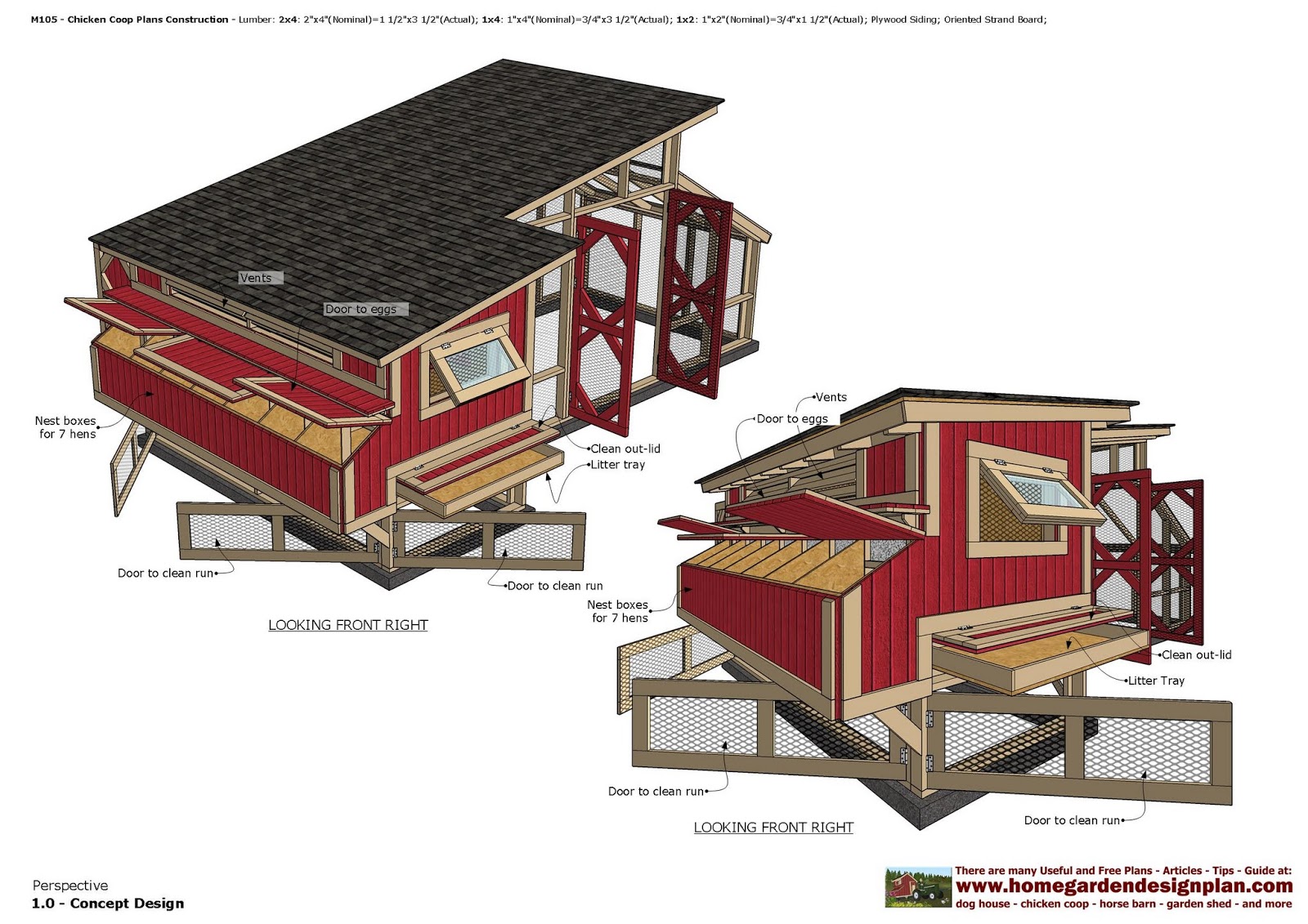 home garden plans: M105 - Chicken Coop Plans Construction - Chicken ...