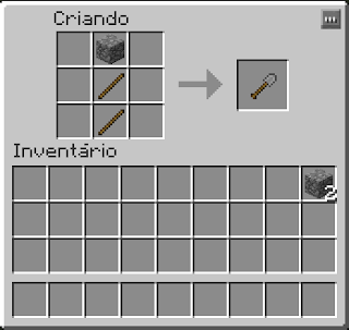Como fazer uma Pá de Pedra ~ Jogo Minecraft