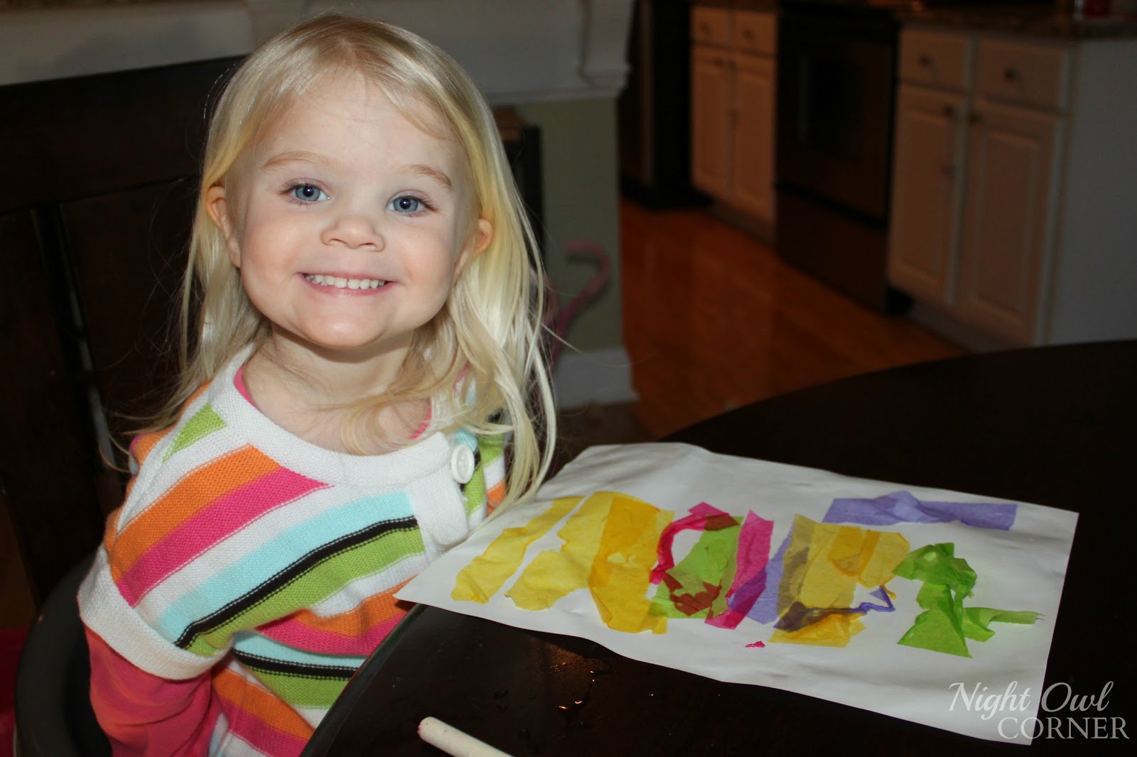 Night Owl Corner: Bleeding Tissue Paper Art