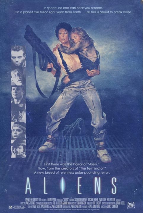 The Geeky Nerfherder: Movie Poster Art: Aliens (1986)