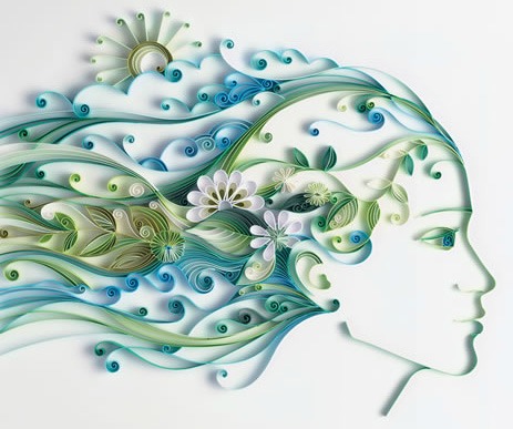 Lady in paper Quilling - Creative Art & Craft Work