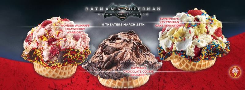 Cold Stone Features New Batman v Superman Ice Cream Desserts