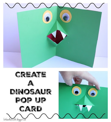 Kitchen Floor Crafts: Create a Dinosaur Pop-Up Card
