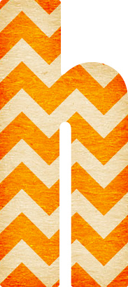 Abecedario con Zigzag Naranja. Orange Chevron Letters. - Oh my Alfabetos!