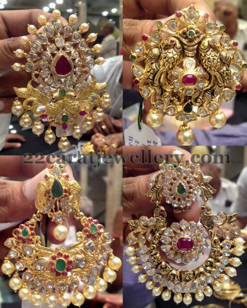 More Patterns in Peacock Pachi Pendants - Jewellery Designs