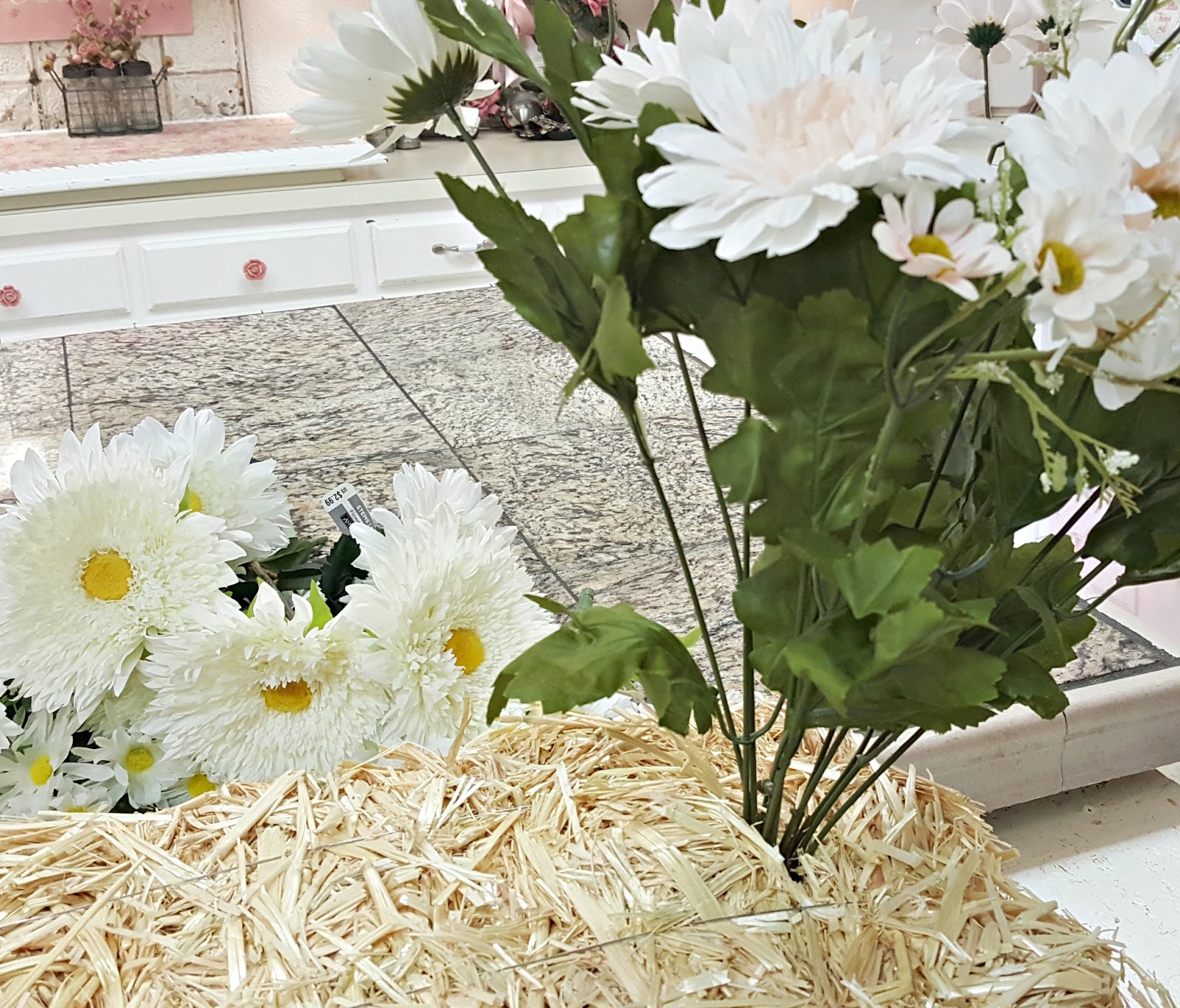 Penny's Vintage Home: Floral Design using a Hay Bale for the Container