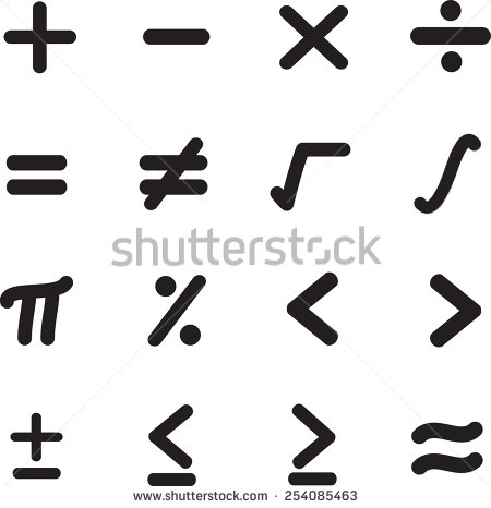 MATHEMATICS: PHOTOS OF MATHS SYMBOLS