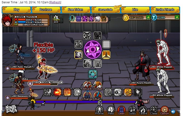 Ninja Saga Exam Level 80 Road to Ninja Tutor Stage 2 - Ficri Pebriyana