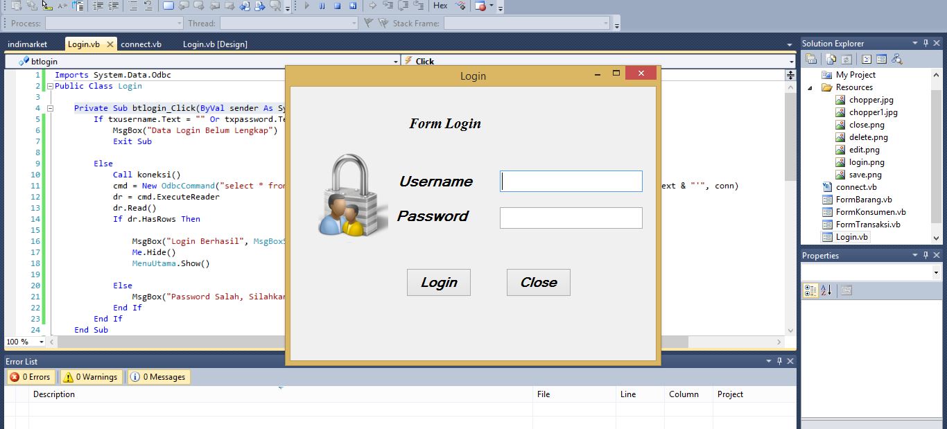 Tutorial Membuat Form Login Menggunakan Visual Studio 2010 Yang ...