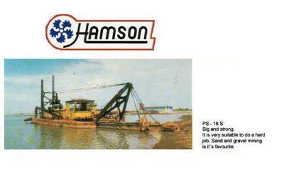 HAMSON CUTTER suction DREDGE { dredger dredging } BUILDER MANUFACTURER ...