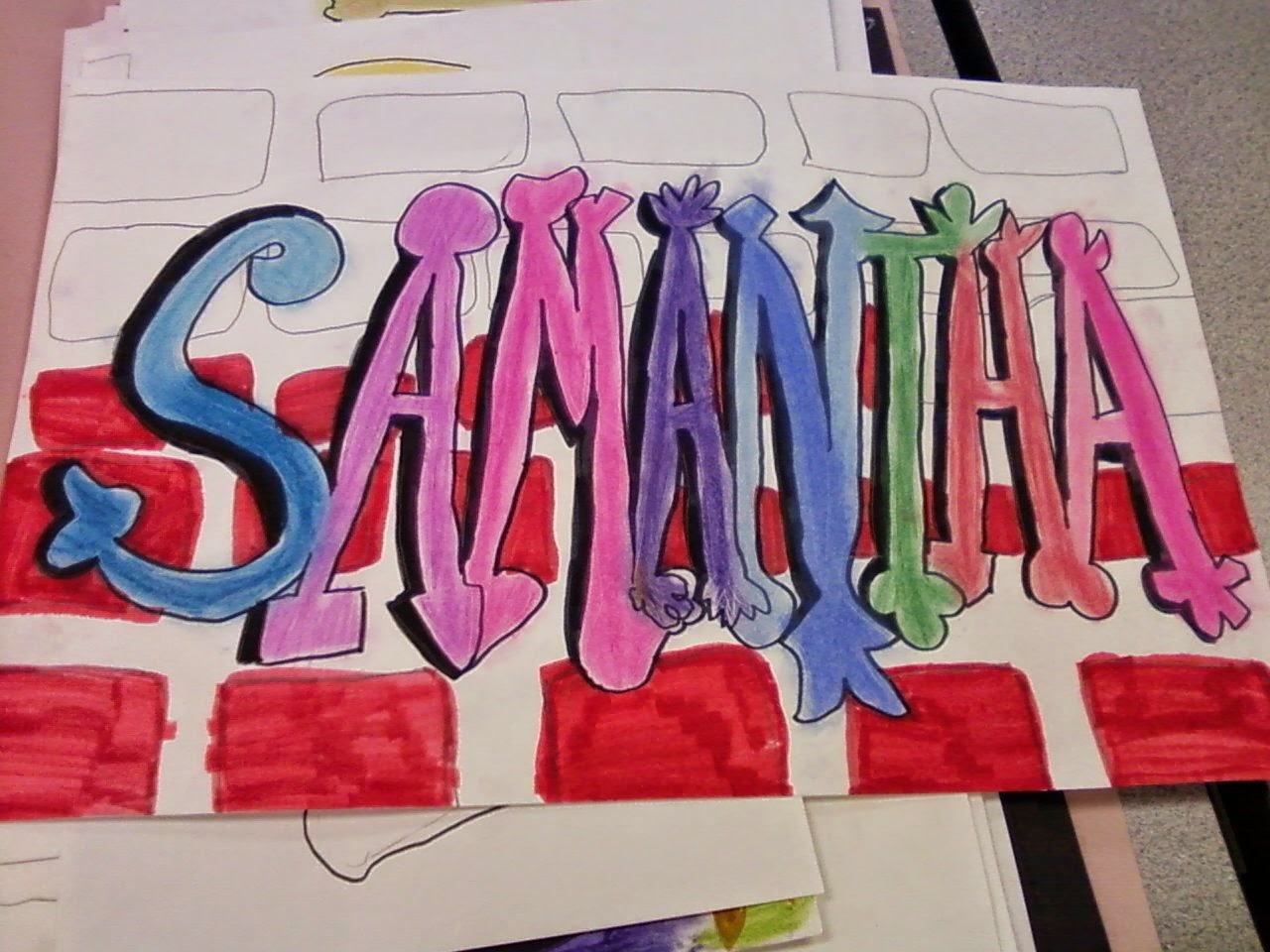PPPS Elementary Art Rooms: Graffiti Names Fourth Grade project