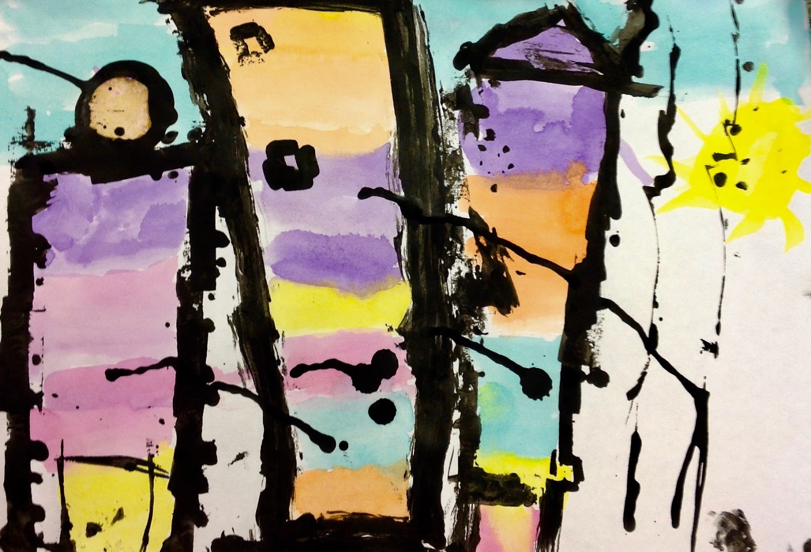 TNPS Student Artists: YEAR 1 BUILDING PRINTS